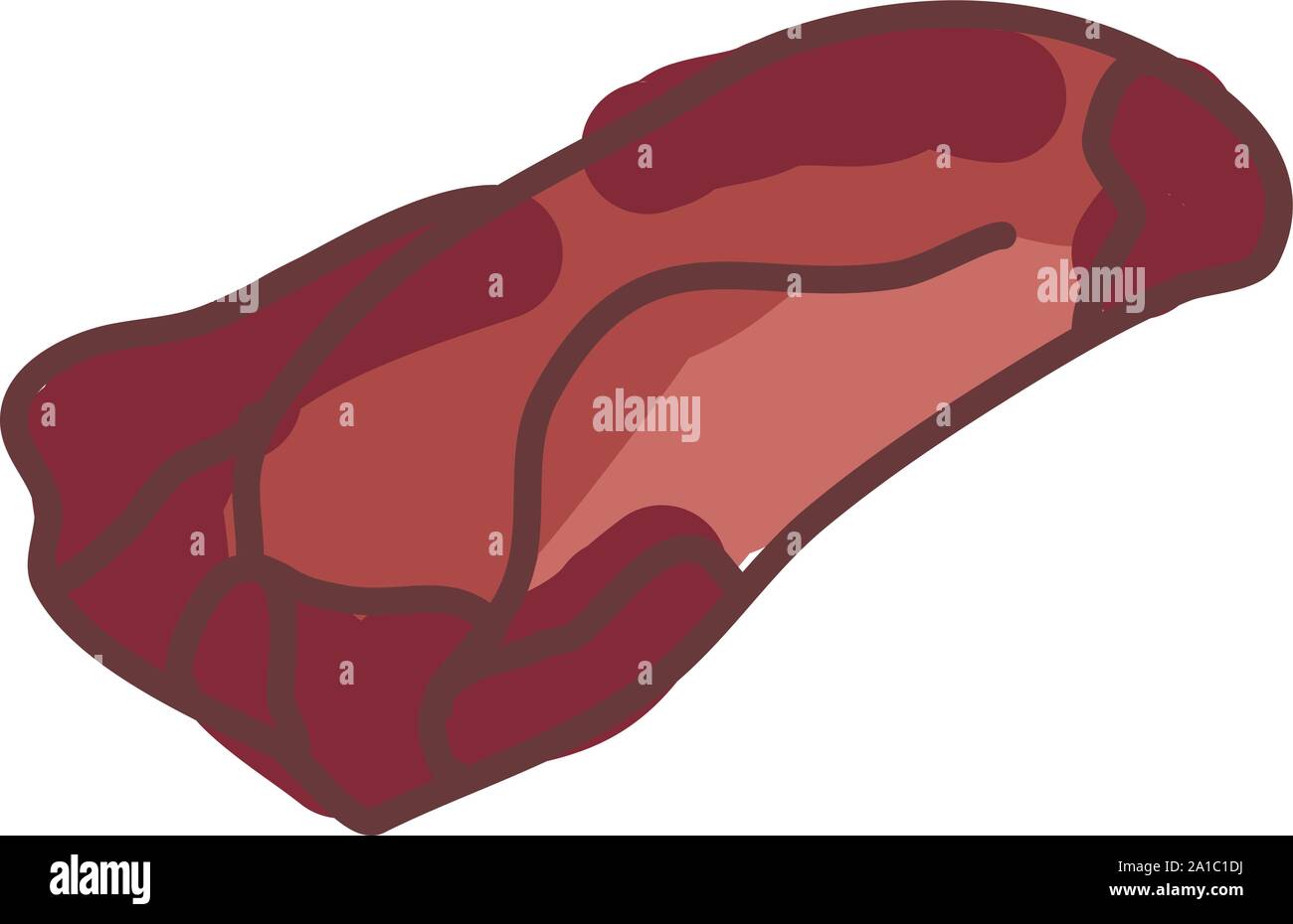 Meat filet, illustration, vector on white background Stock Vector Image ...