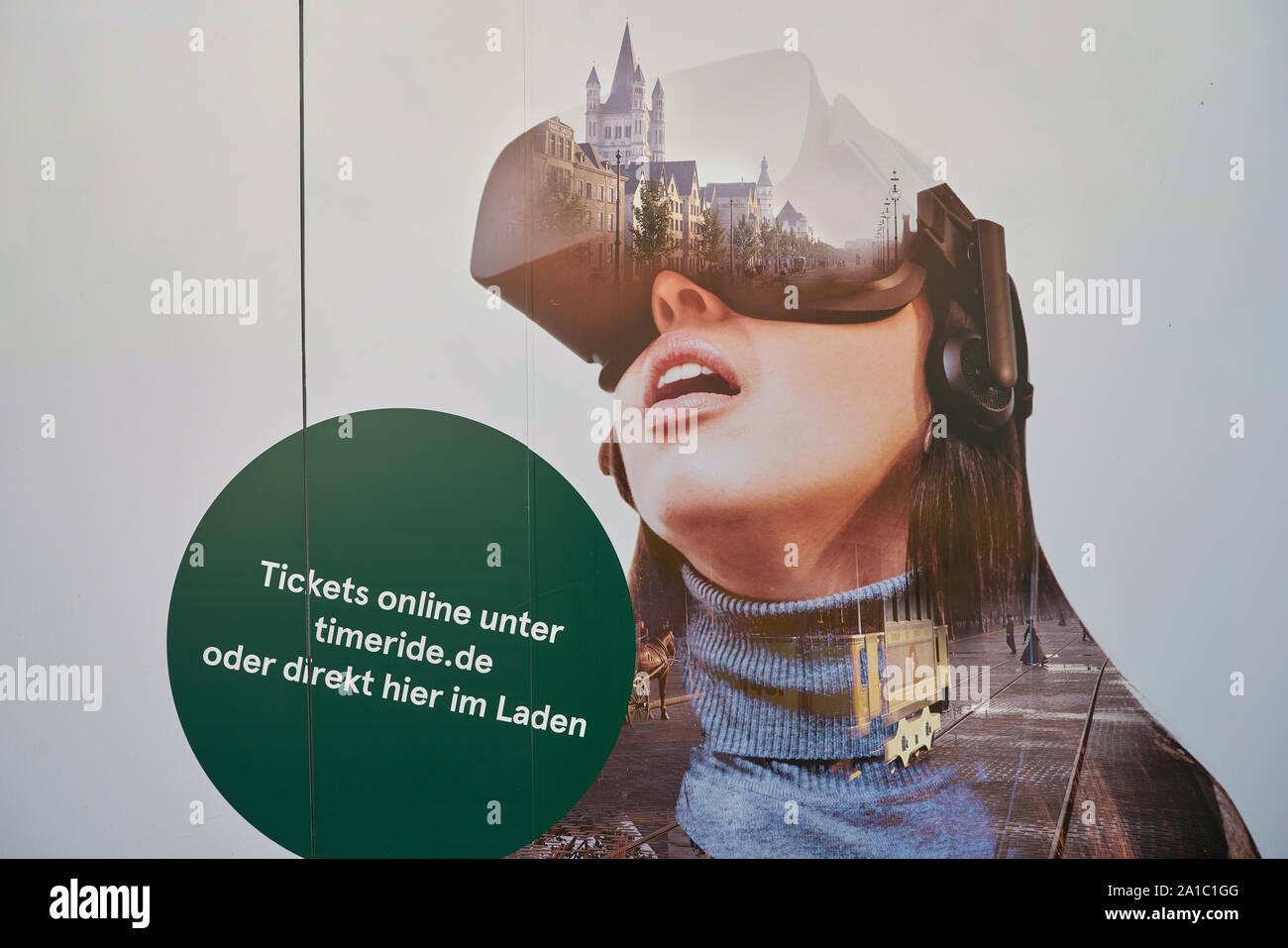 COLOGNE, GERMANY - CIRCA SEPTEMBER, 2018: portrait of woman with ...