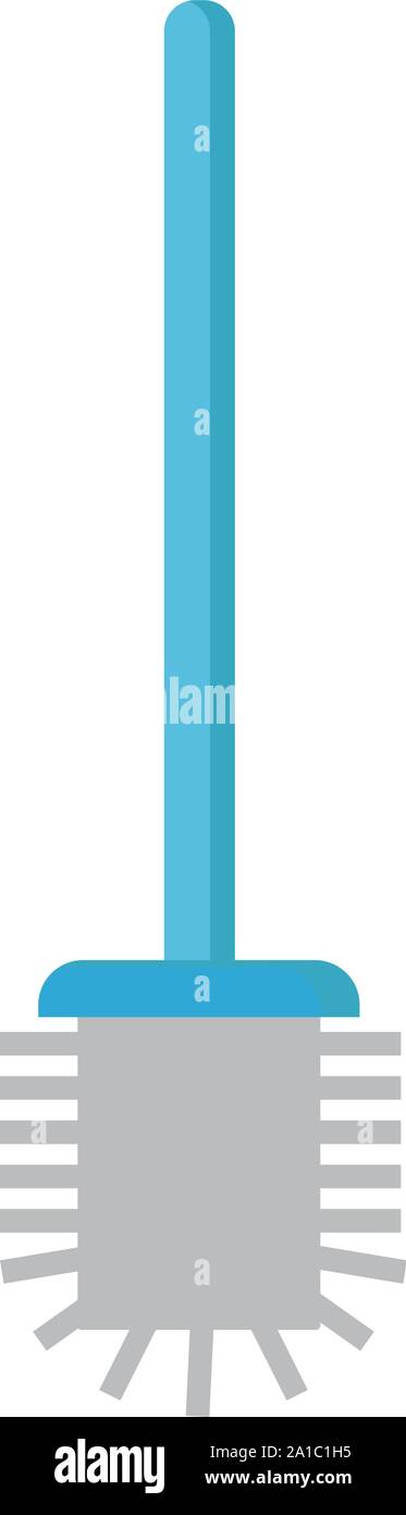 Toilet brush, illustration, vector on white background Stock Vector ...