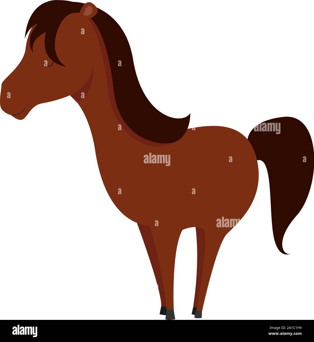 Little pony, illustration, vector on white background Stock Vector ...