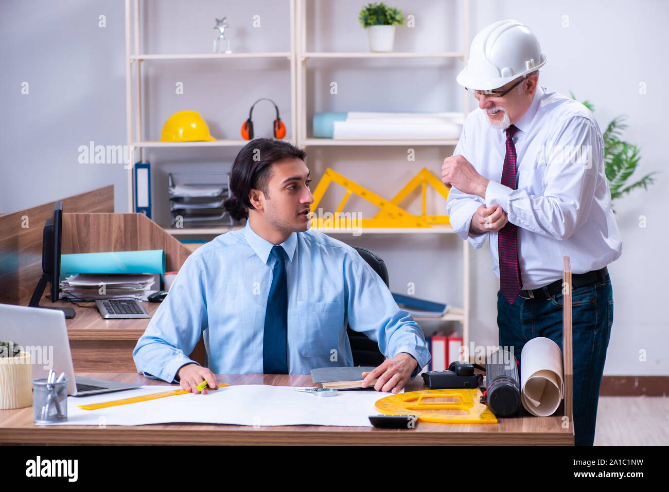 The two architects working on the project Stock Photo - Alamy