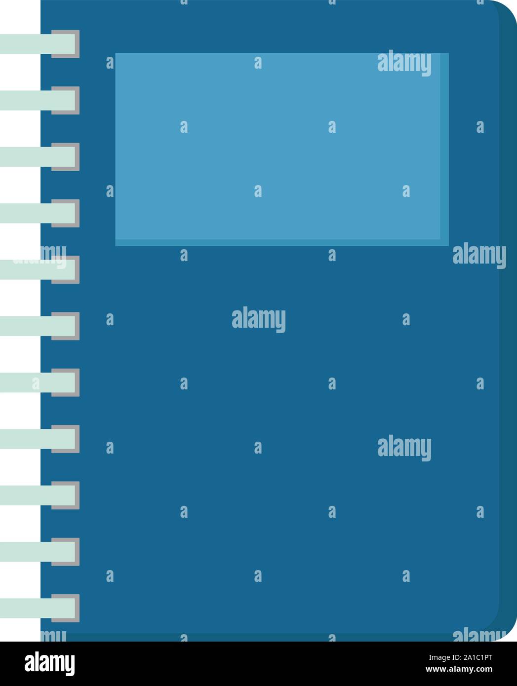 Blue notebook, illustration, vector on white background Stock Vector ...