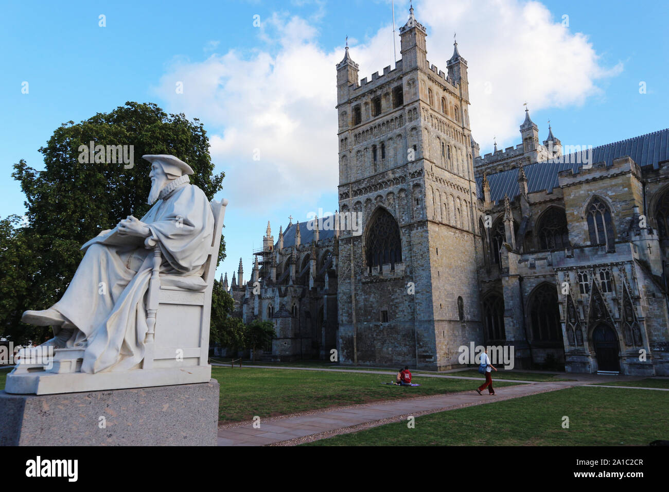 Exeter city cathedral Stock Photo - Alamy