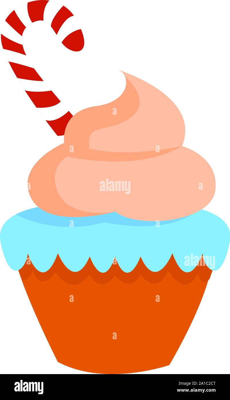 Small cake, illustration, vector on white background Stock Vector Image ...