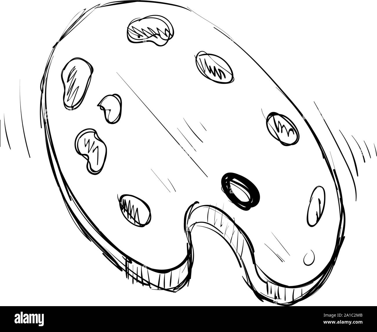 Color palette drawing, illustration, vector on white background Stock ...