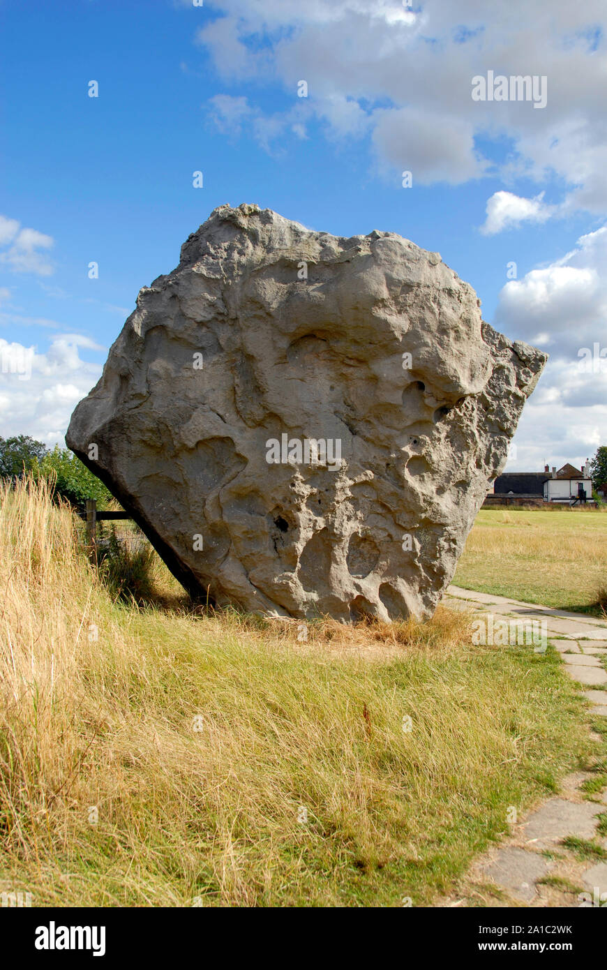 One large standing stone in the stone circle at Avebury, Wiltshire ...