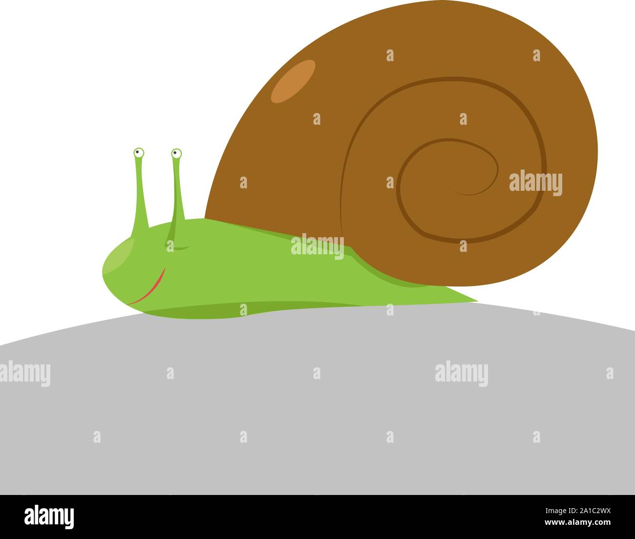 Small snail, illustration, vector on white background Stock Vector ...