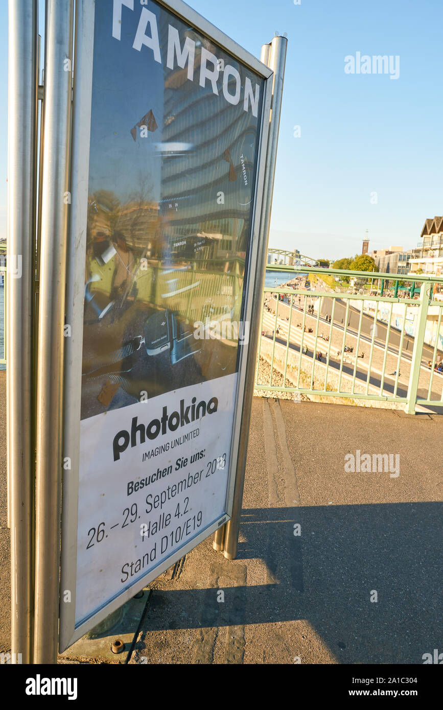 COLOGNE, GERMANY - CIRCA SEPTEMBER, 2018: an advertisement poster seen ...