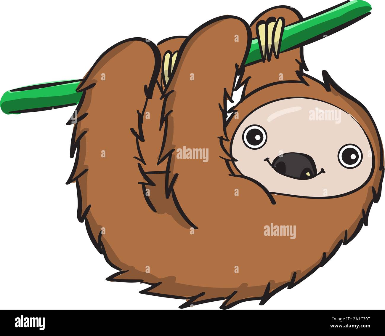 Sloth tree sleeping Cut Out Stock Images & Pictures - Alamy