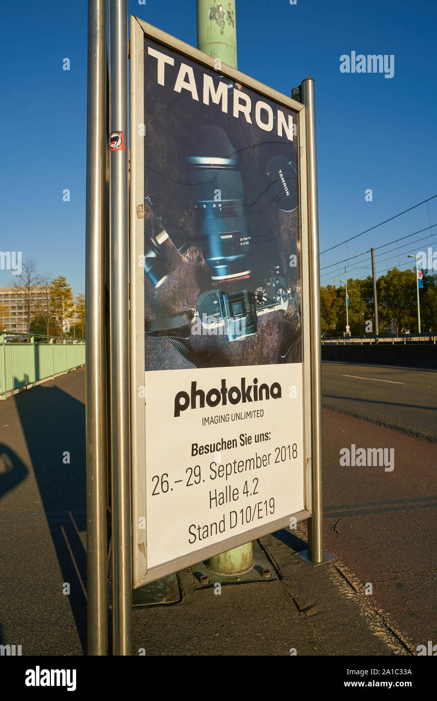 COLOGNE, GERMANY - CIRCA SEPTEMBER, 2018: an advertisement poster seen ...
