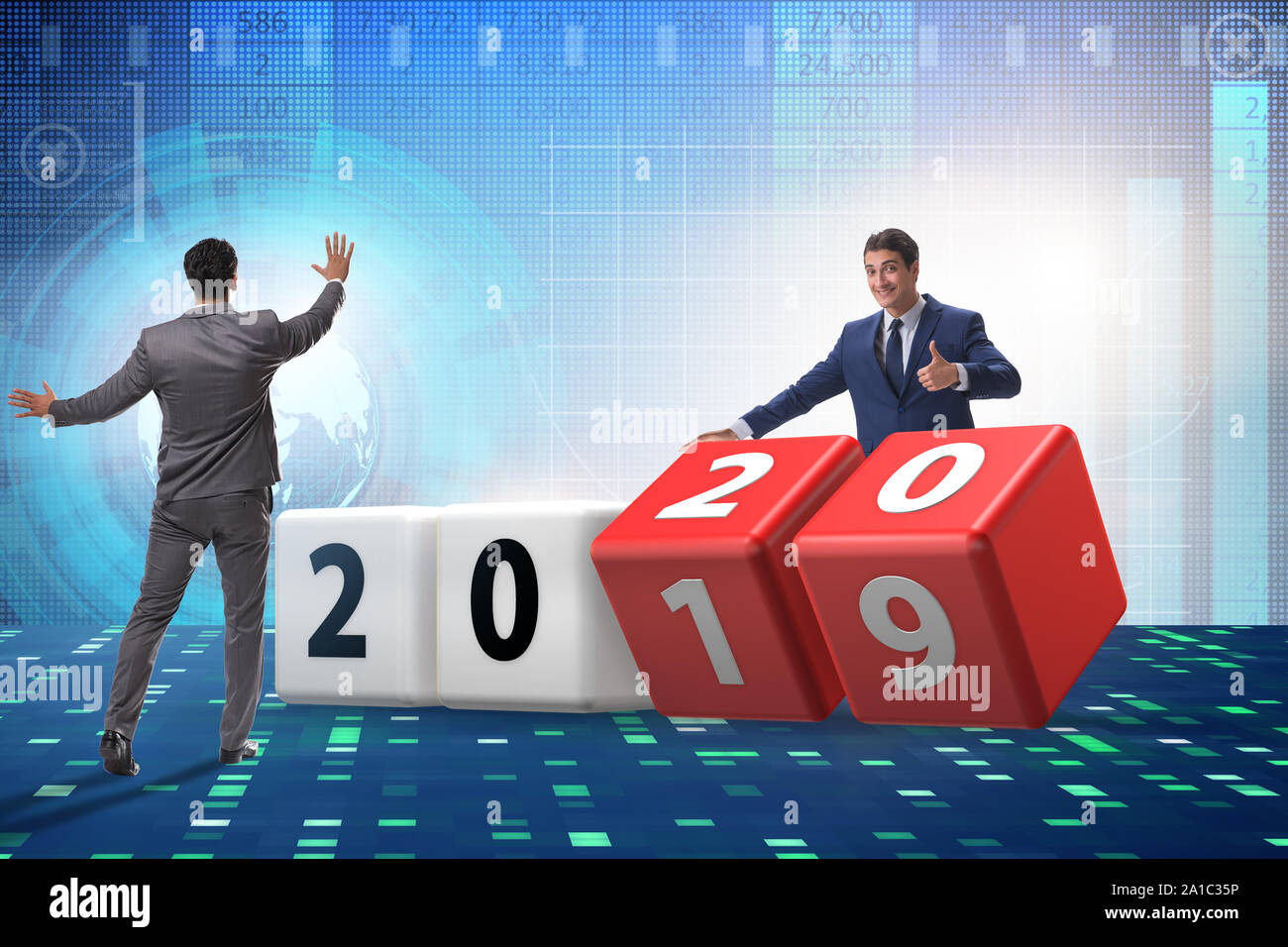 The concept of changing year from 2019 to 2020 Stock Photo - Alamy