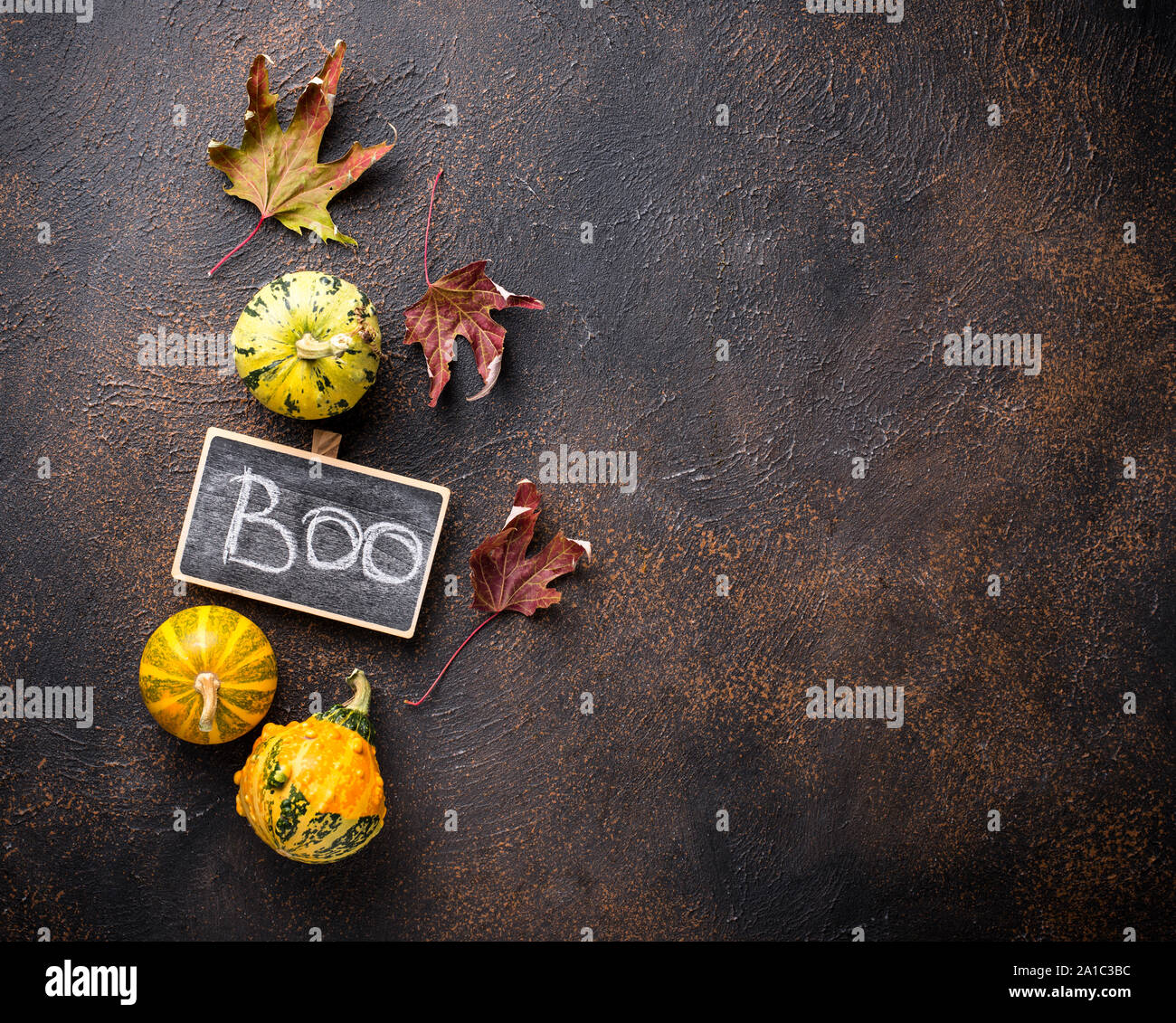 Halloween background with text Boo Stock Photo - Alamy