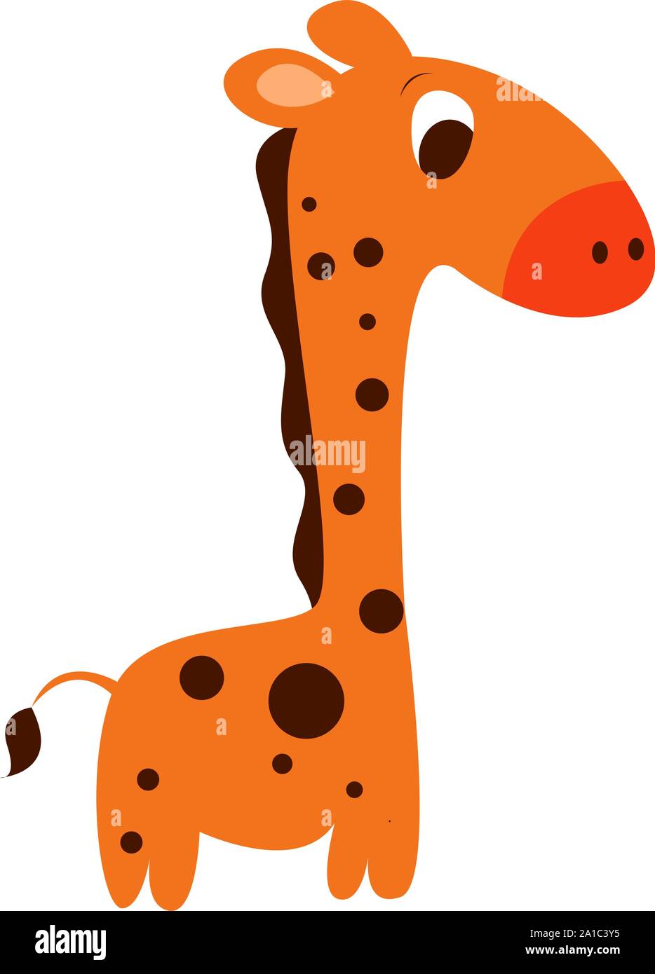 Toy giraffe, illustration, vector on white background Stock Vector ...
