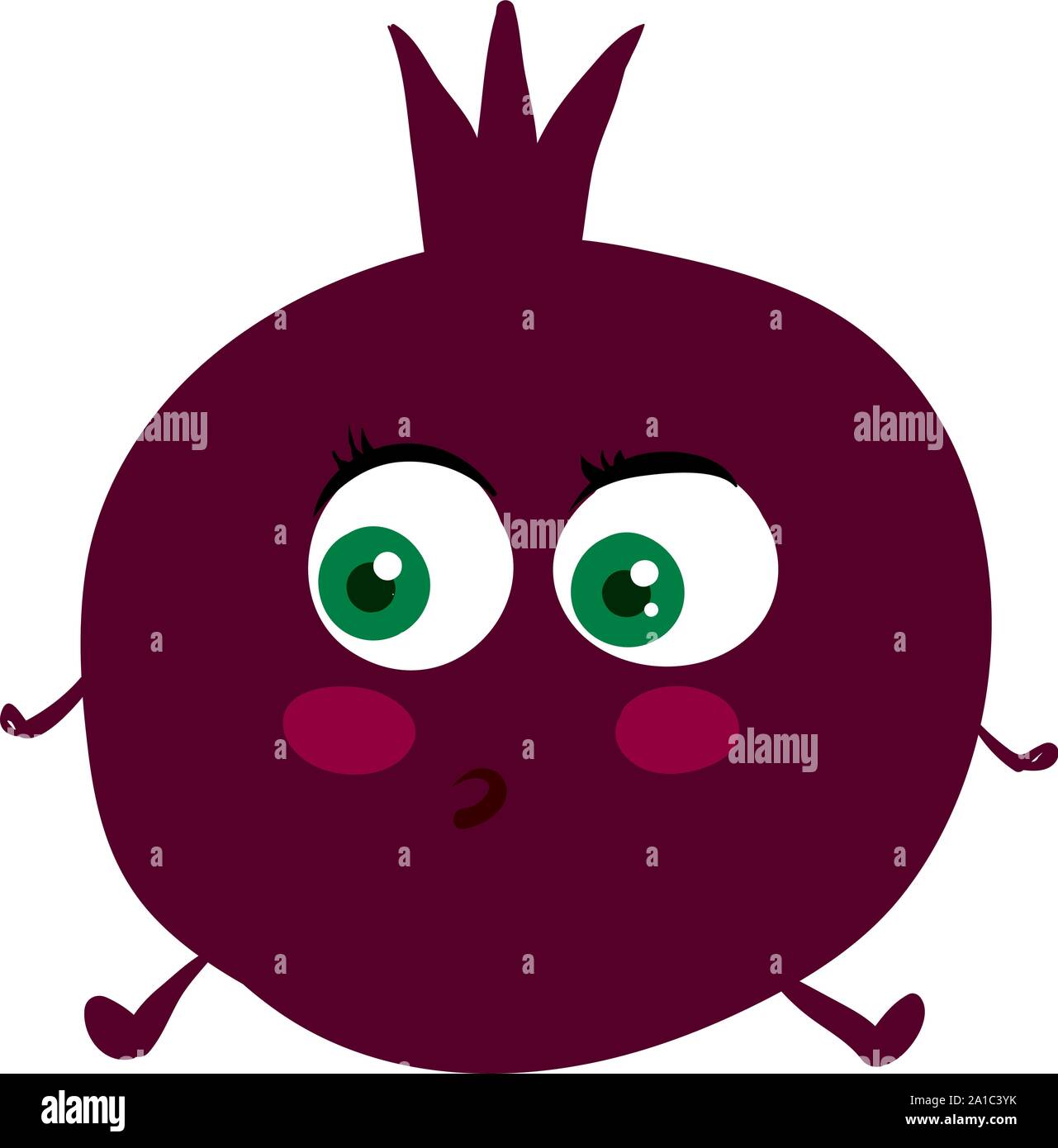 Scared pomegranate, illustration, vector on white background Stock Vector Image & Art - Alamy