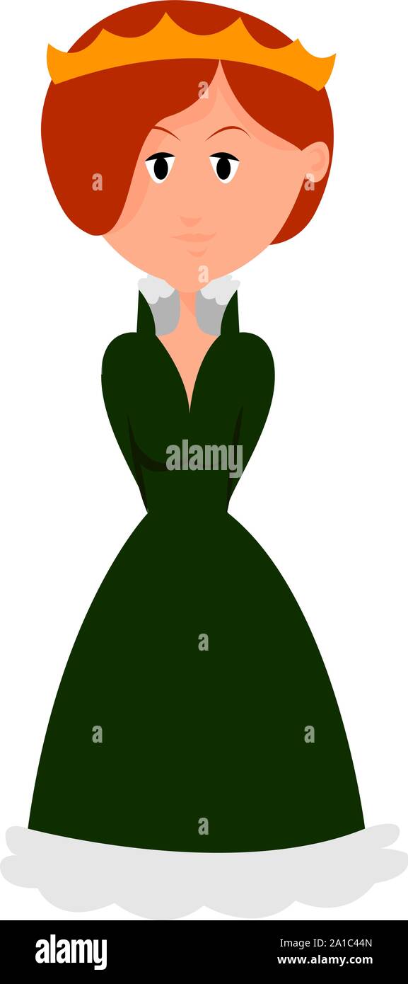 Queen, illustration, vector on white background Stock Vector Image ...