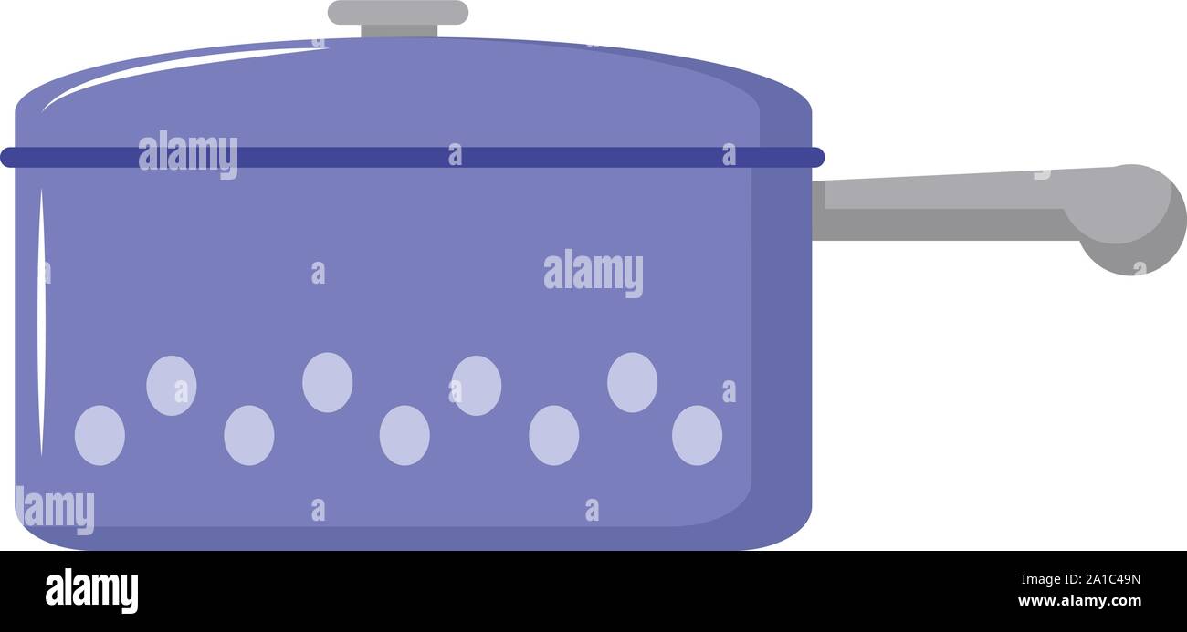 Purple pan, illustration, vector on white background Stock Vector Image ...
