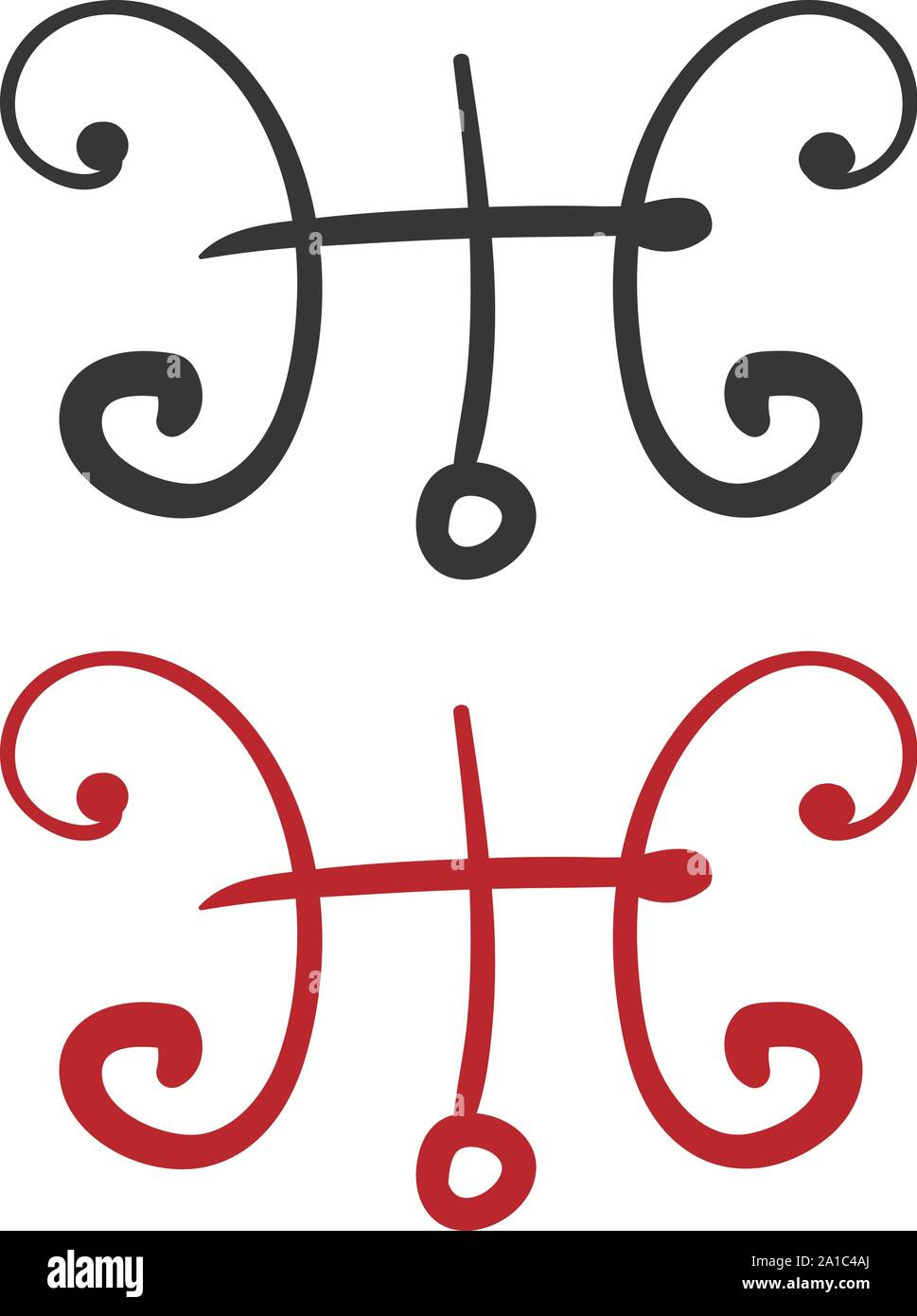 Uranus symbol, illustration, vector on white background Stock Vector ...