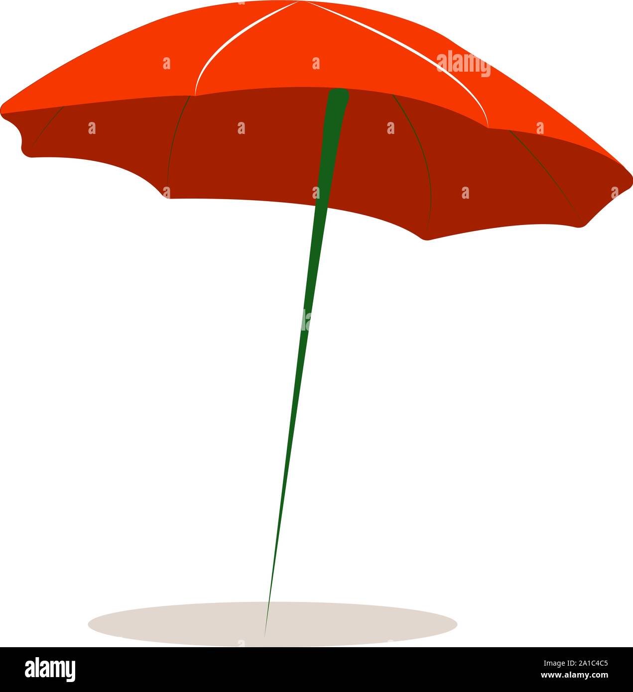 Red umbrella, illustration, vector on white background Stock Vector ...