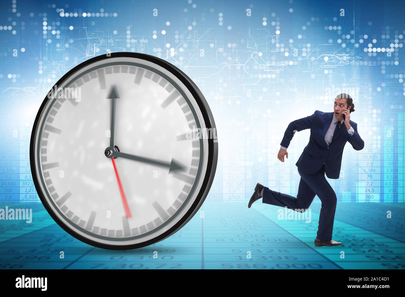 Worried business man chasing hi-res stock photography and images - Alamy