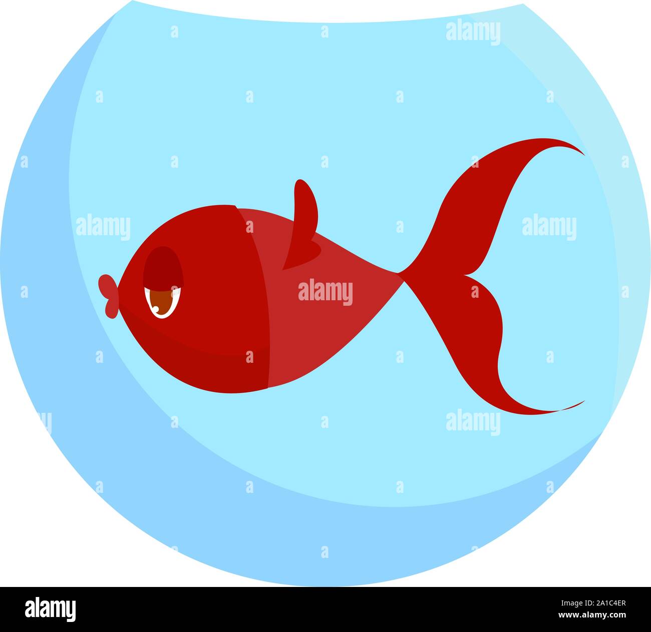Red fish, illustration, vector on white background Stock Vector Image ...