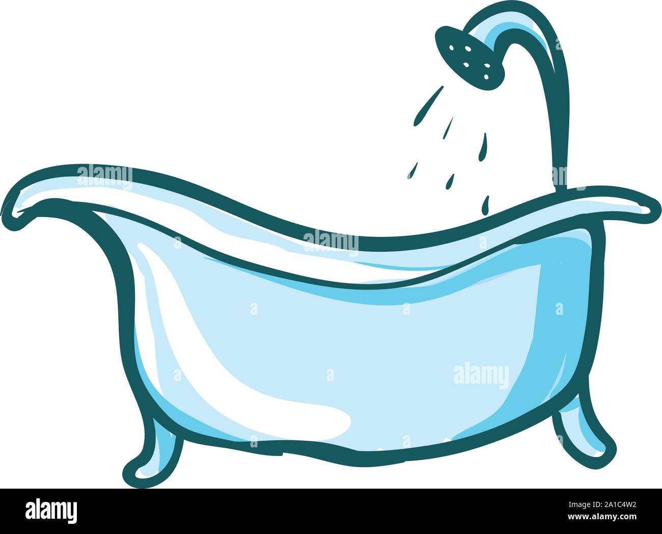 Bath, illustration, vector on white background Stock Vector Image & Art ...