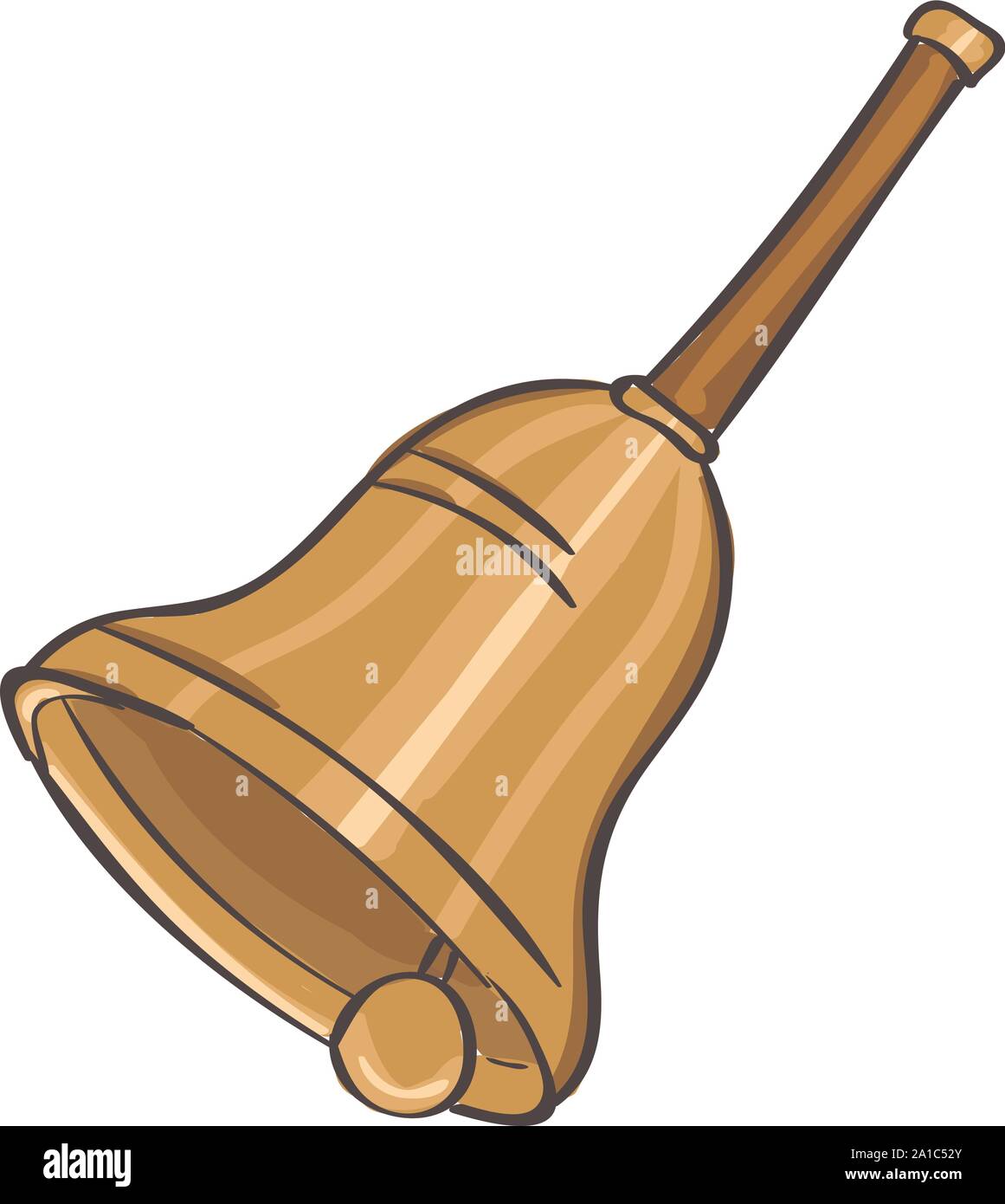 Bell, illustration, vector on white background Stock Vector Image & Art ...