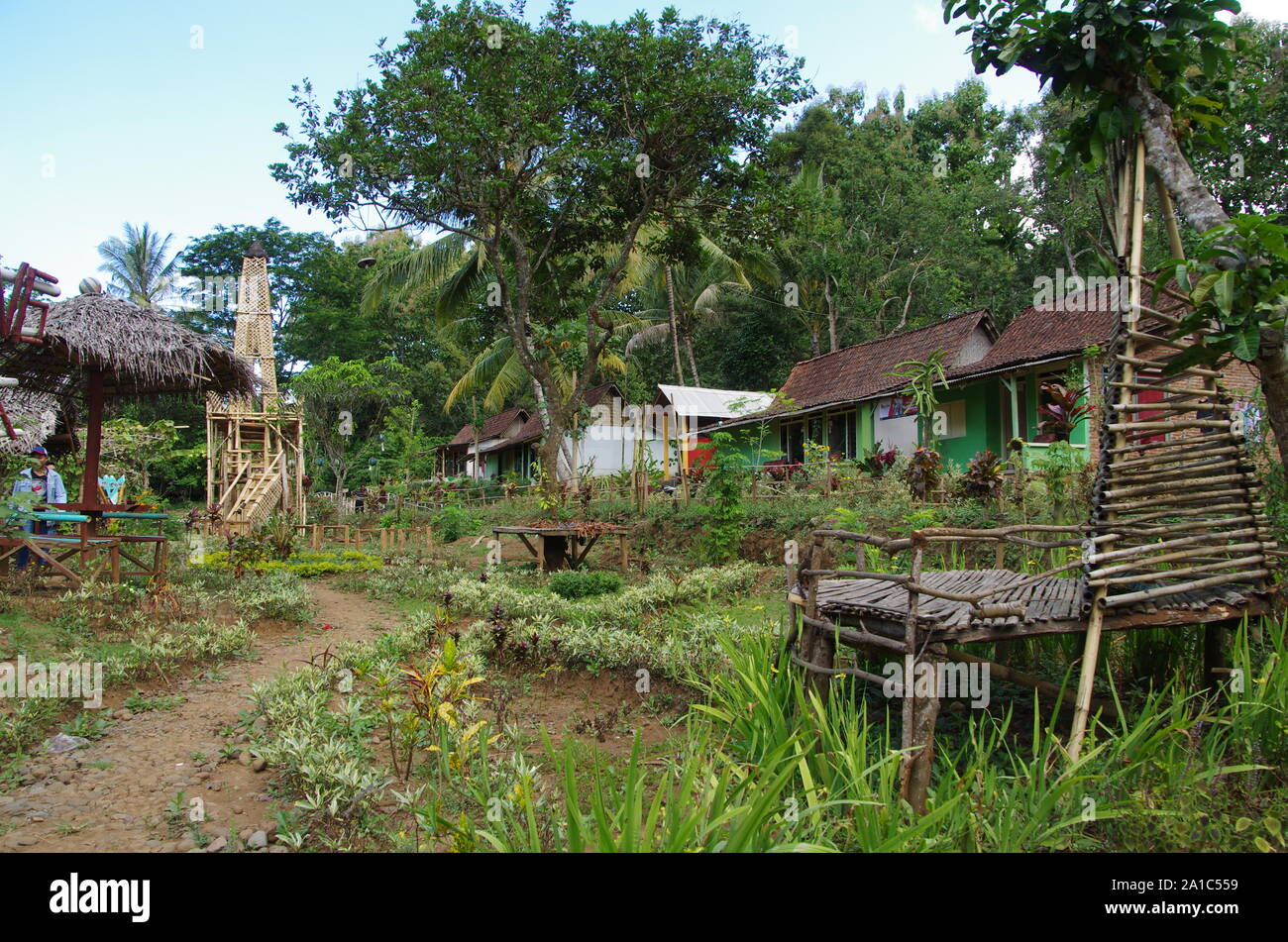 Traditional village on the Java island in Indonesia Stock Photo - Alamy