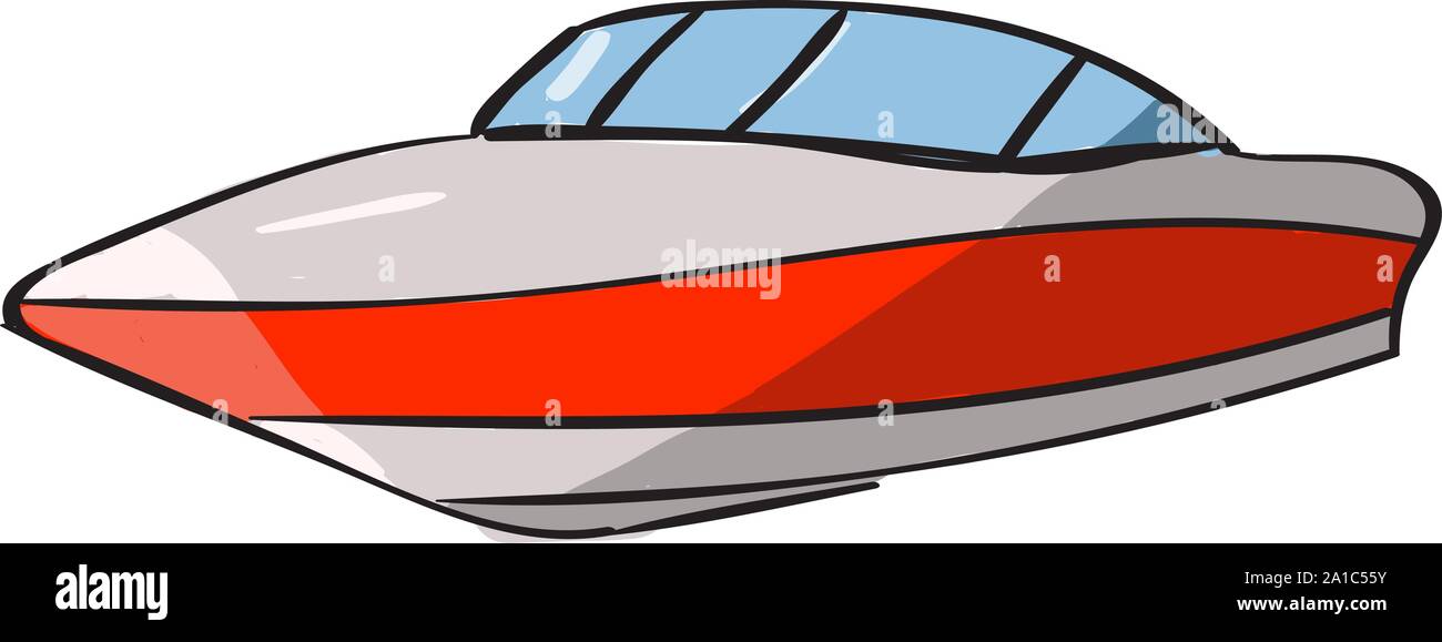 Fast boat, illustration, vector on white background Stock Vector Image ...