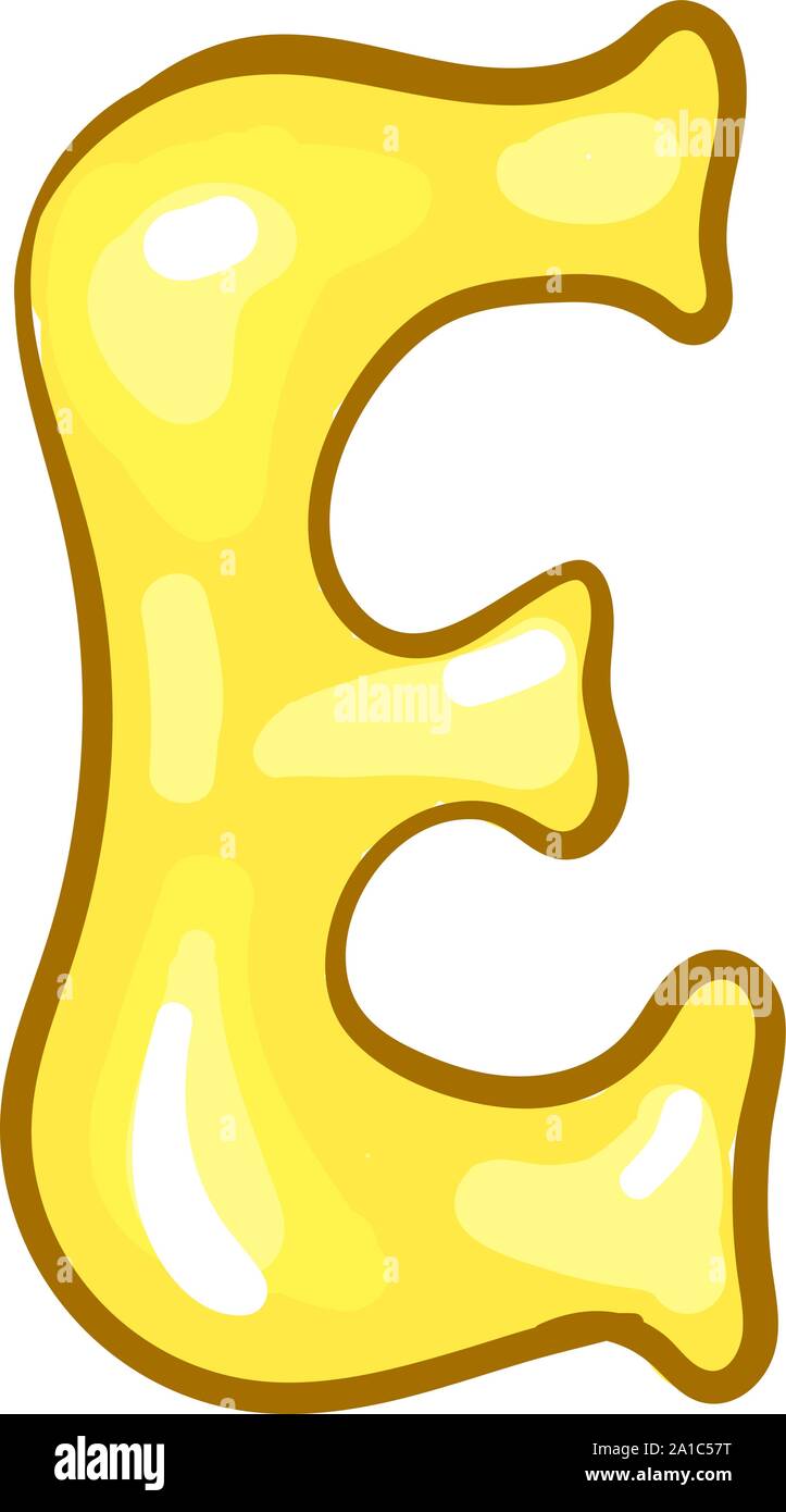 Letter E, illustration, vector on white background Stock Vector Image ...