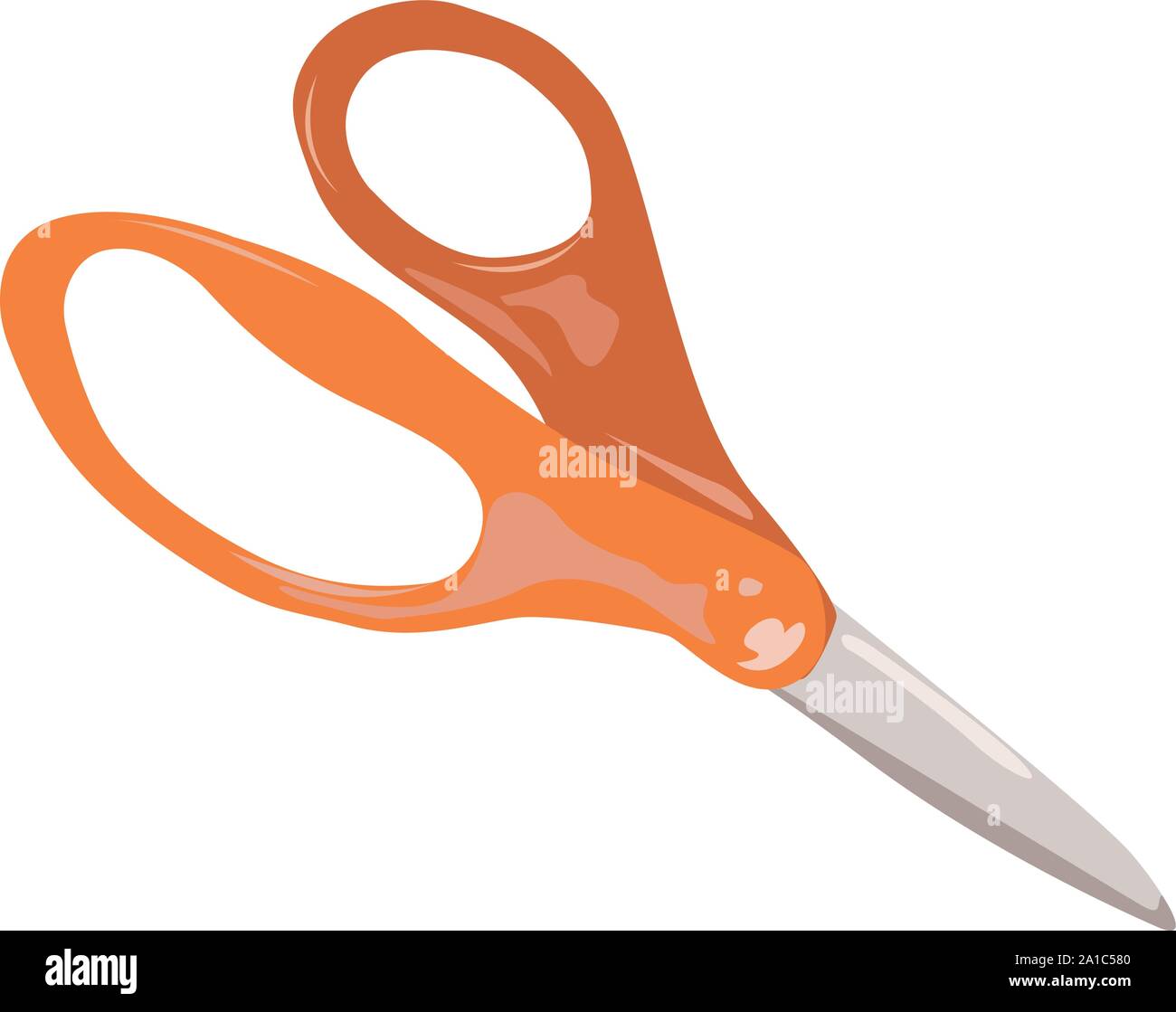 Red scissors, illustration, vector on white background Stock Vector ...