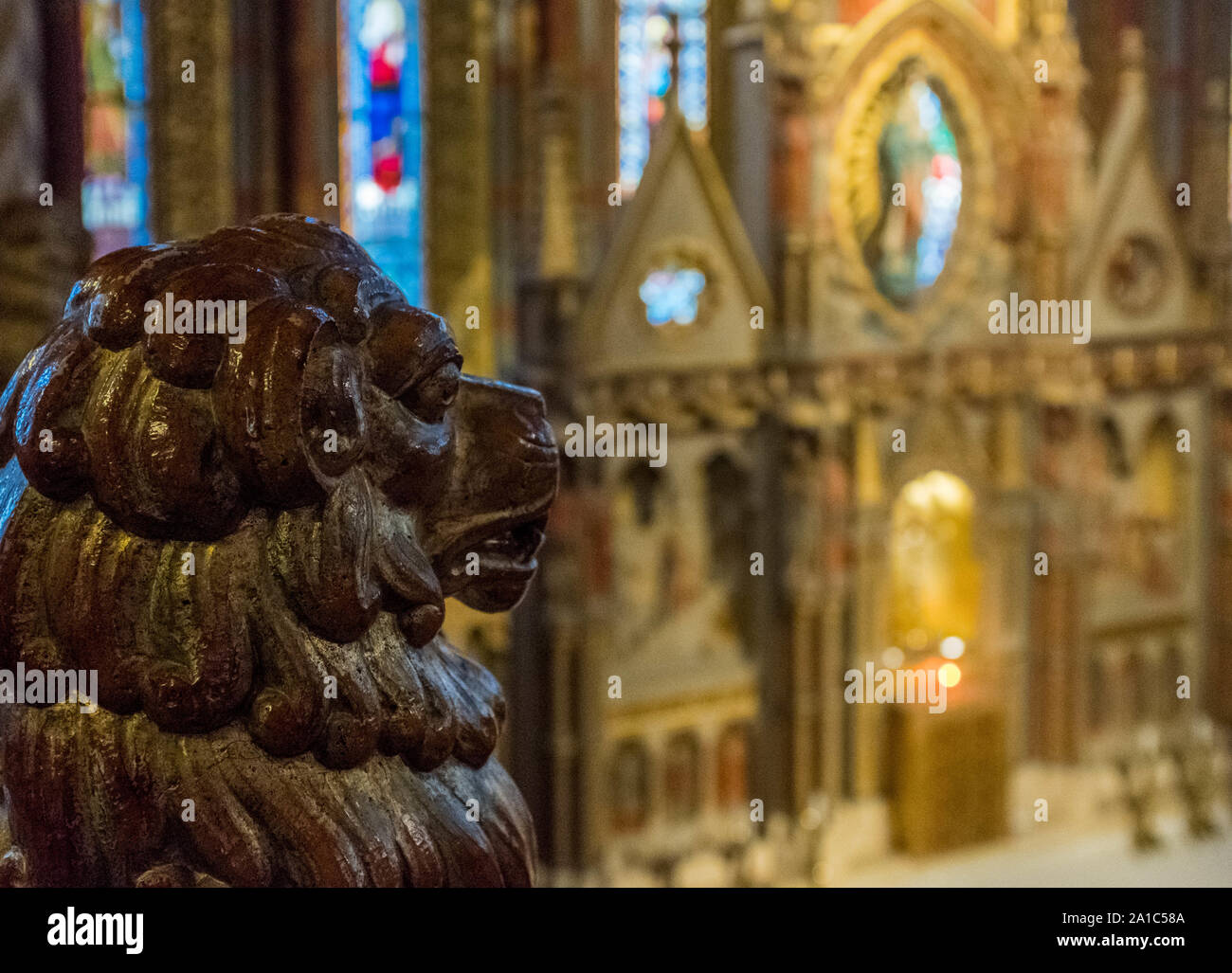 Medieval church lion hi-res stock photography and images - Alamy