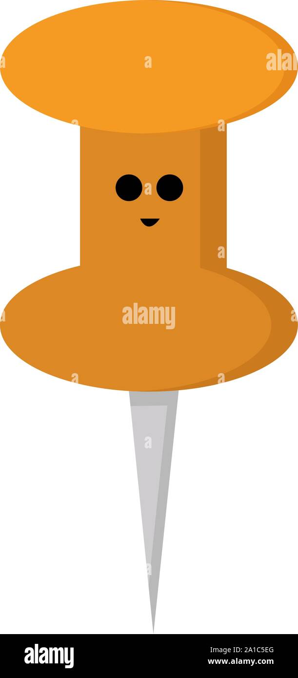 Happy pin, illustration, vector on white background Stock Vector Image ...