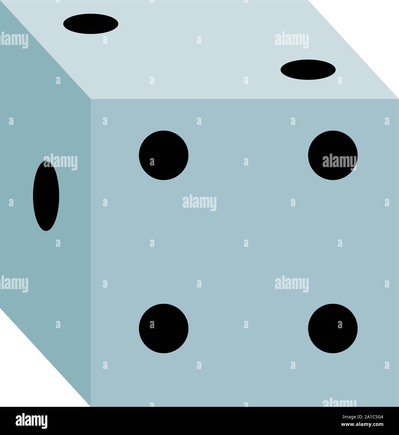 White dice, illustration, vector on white background Stock Vector Image ...