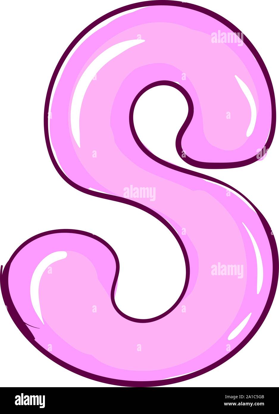 Letter S, illustration, vector on white background Stock Vector Image ...
