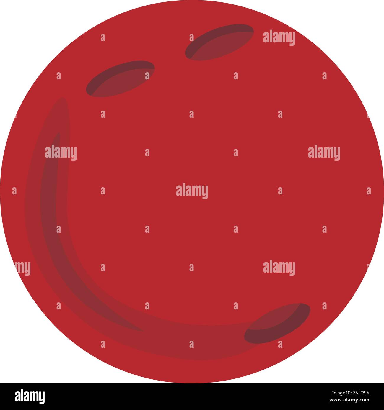 Red bowling ball, illustration, vector on white background Stock Vector ...