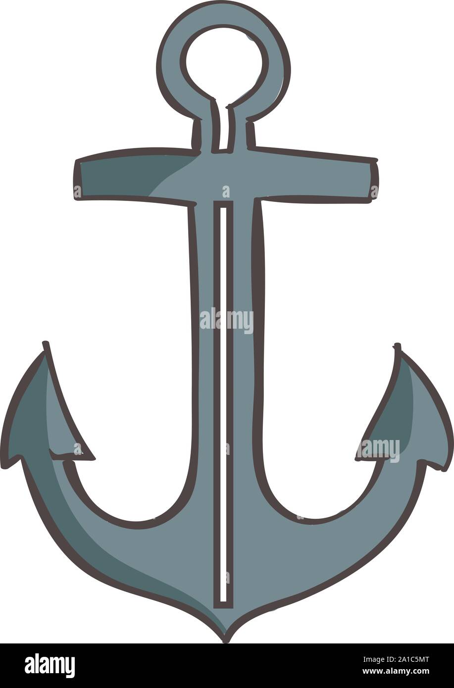 Anchor, illustration, vector on white background Stock Vector Image ...