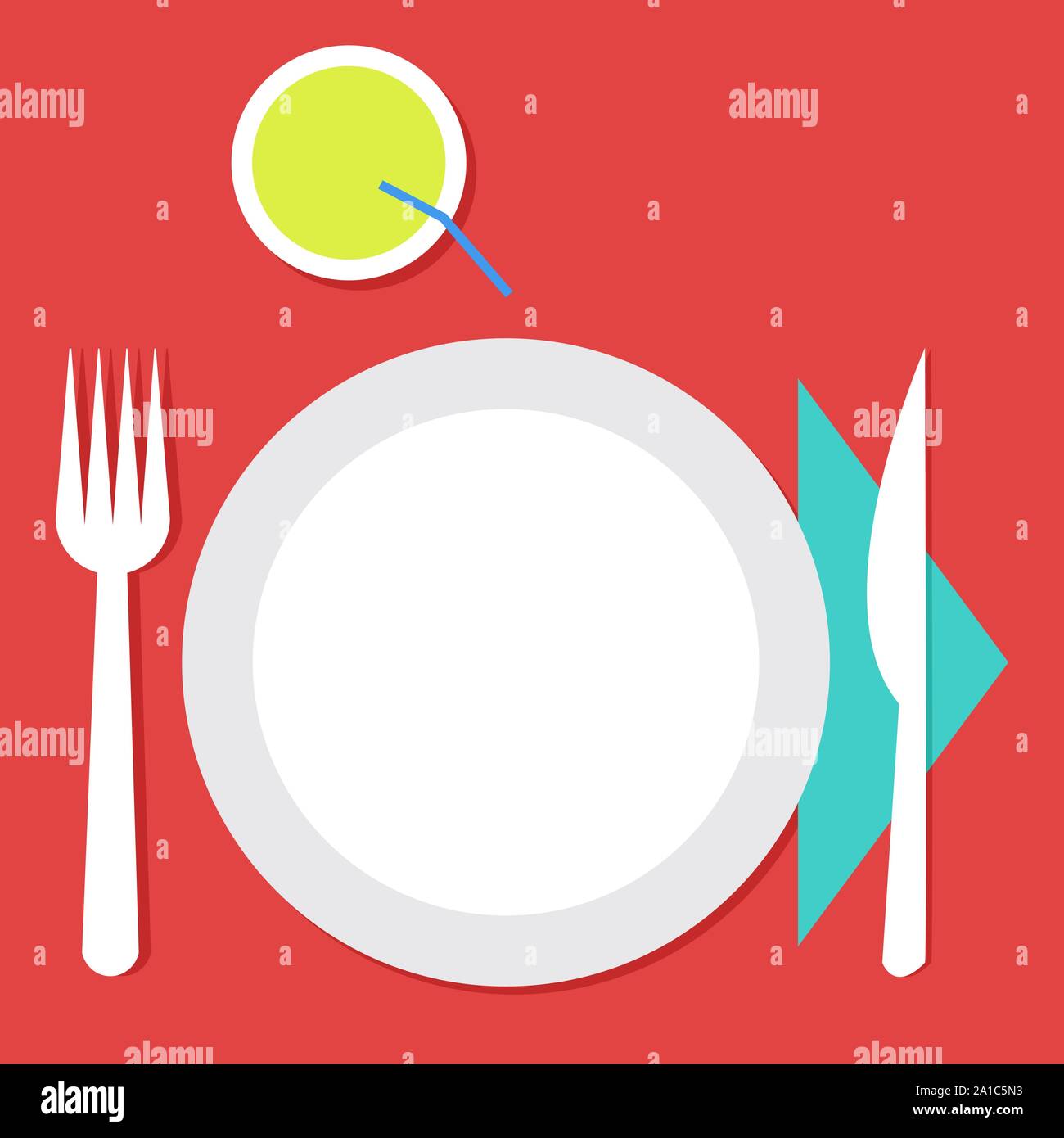 Plate, illustration, vector on white background Stock Vector Image ...