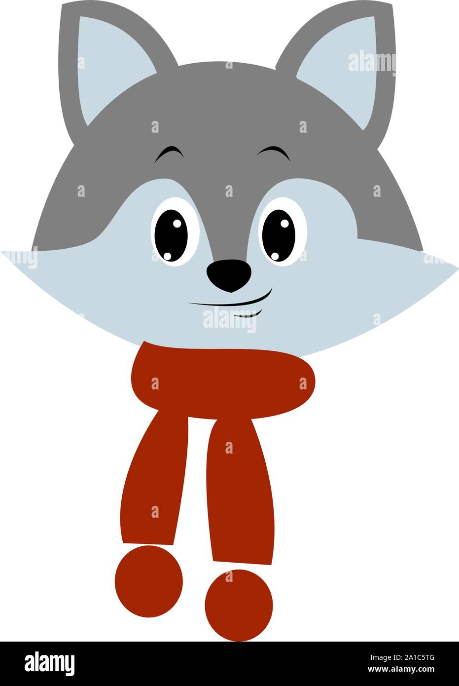 Baby wolf, illustration, vector on white background Stock Vector Image ...
