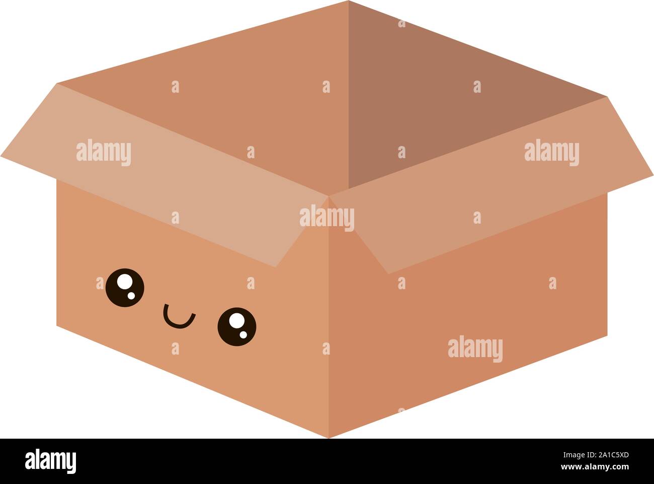 Carton box, illustration, vector on white background Stock Vector Image ...