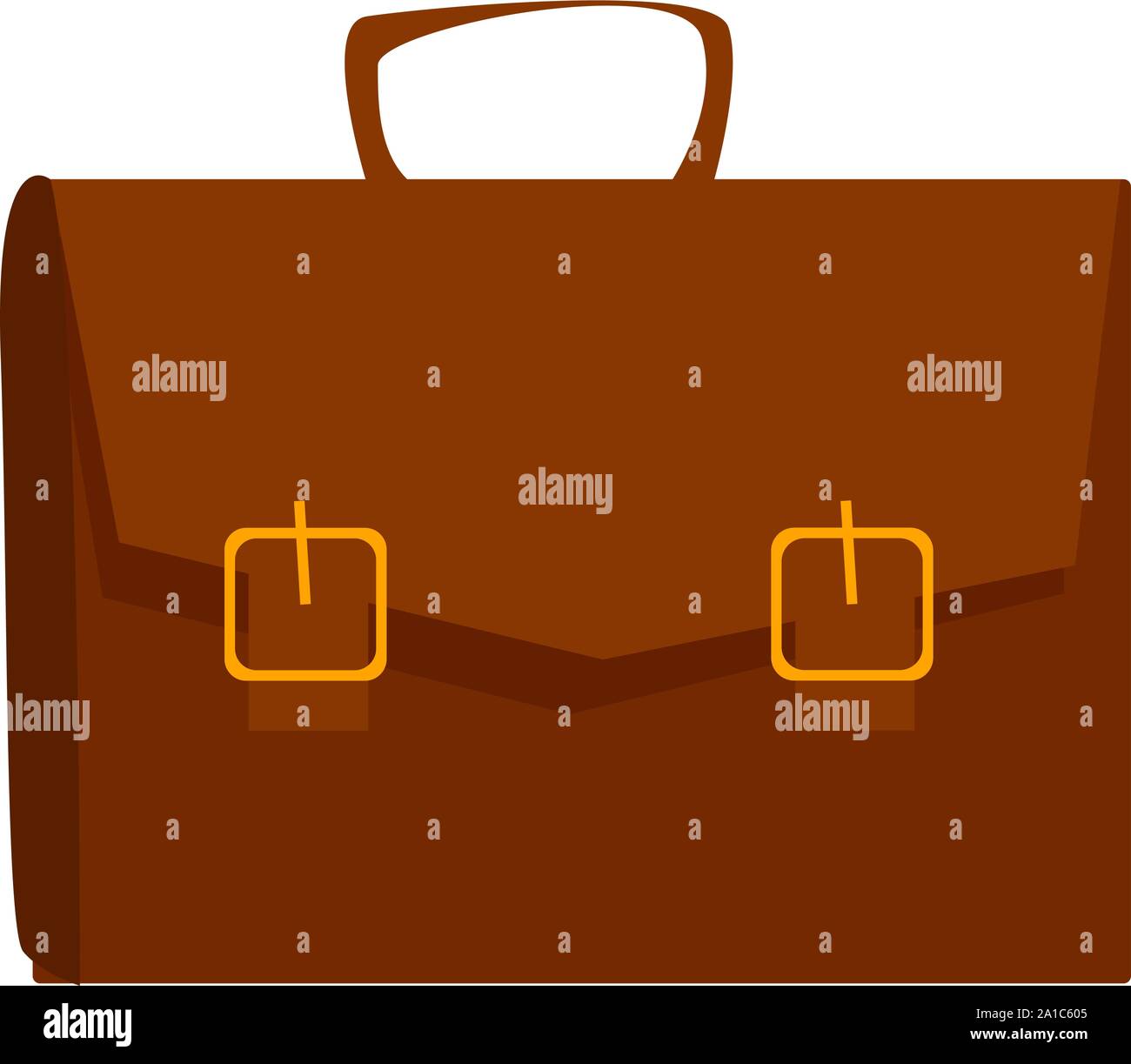 Brown bag, illustration, vector on white background Stock Vector Image ...