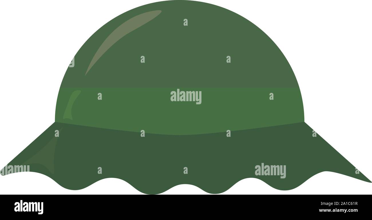 Green hat, illustration, vector on white background Stock Vector Image ...