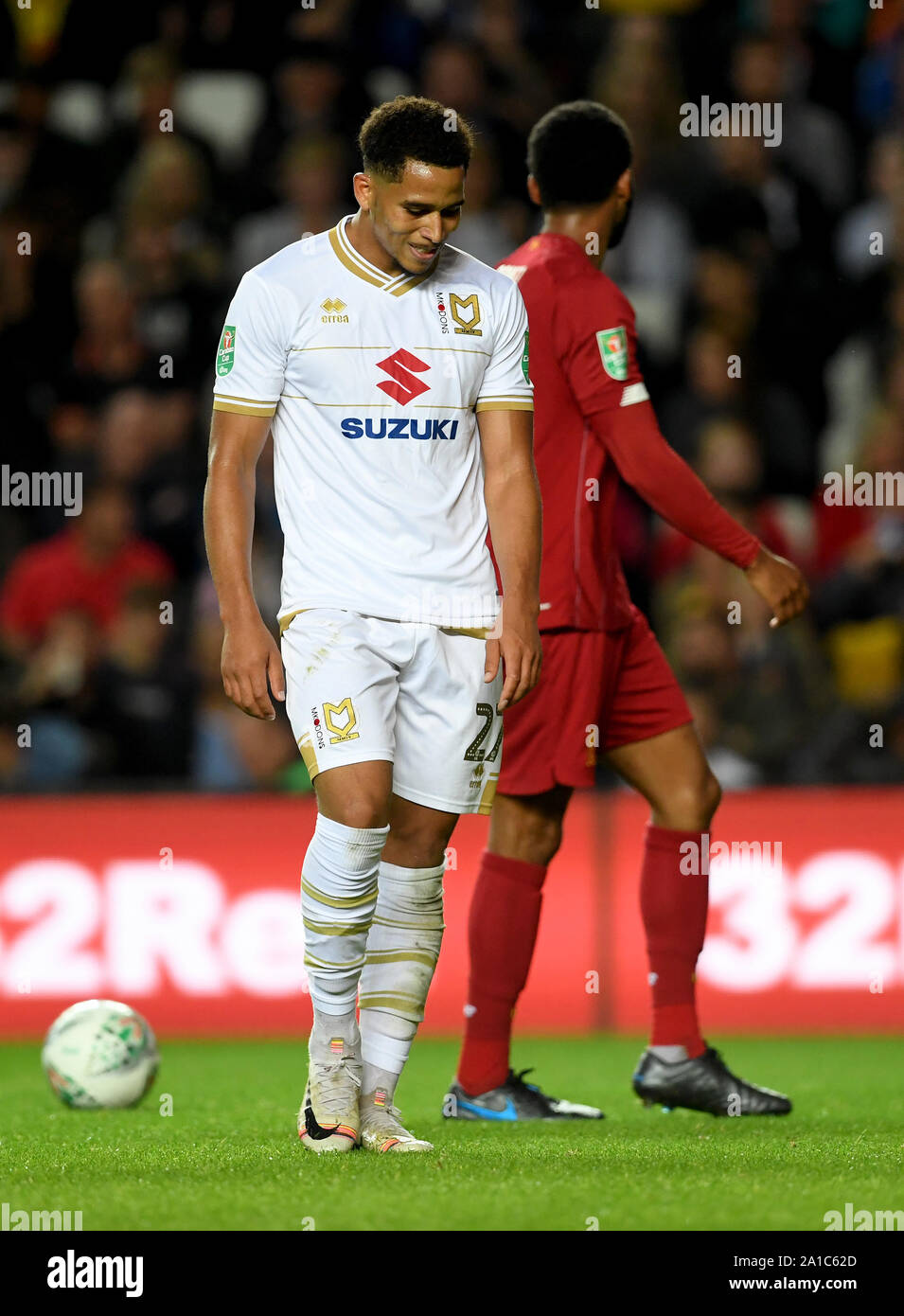 MK Dons' Sam Nombe during the Carabao Cup, Third Round match at Stadium ...