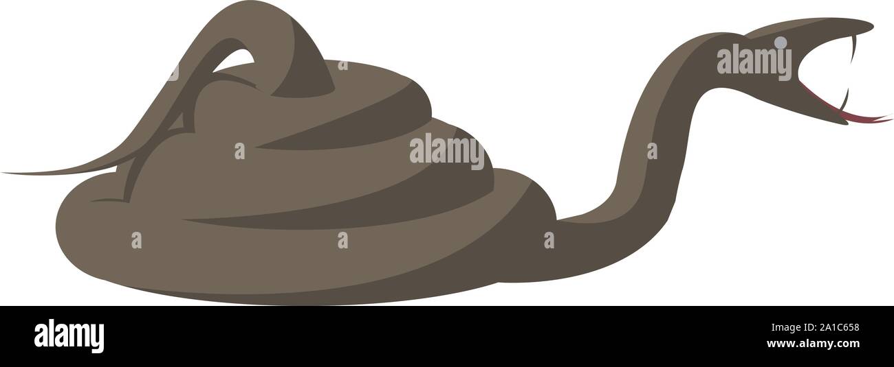 Angry snake, illustration, vector on white background Stock Vector ...