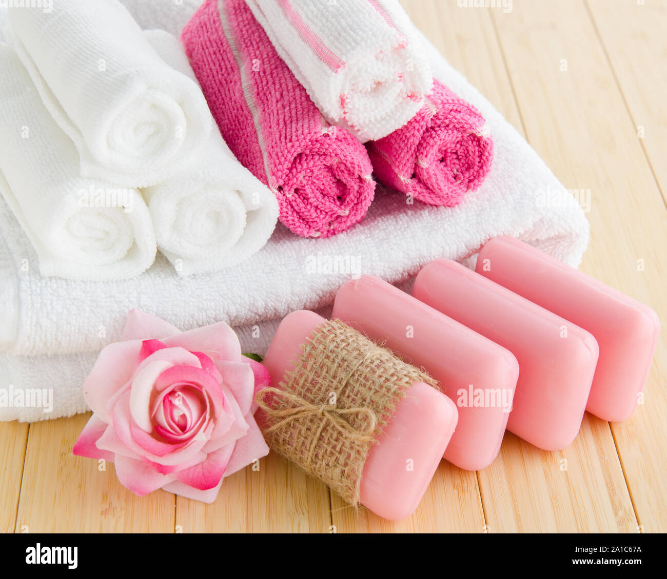 The healthy lifestyle concept with aromatic soaps Stock Photo - Alamy