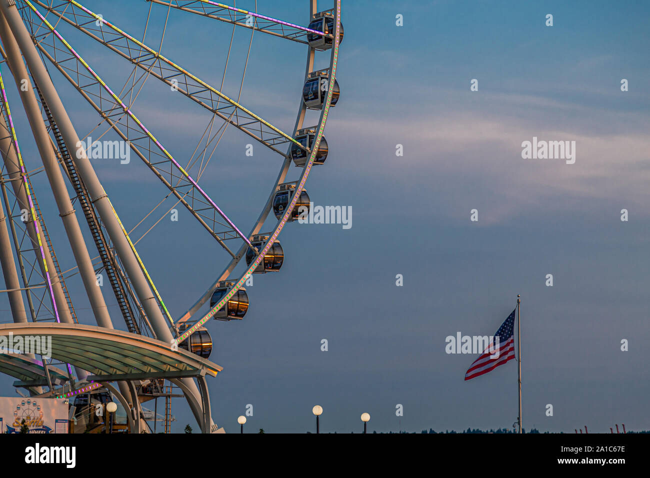The Great Wheel on the waterfront of Seattle, Washington Stock Photo ...