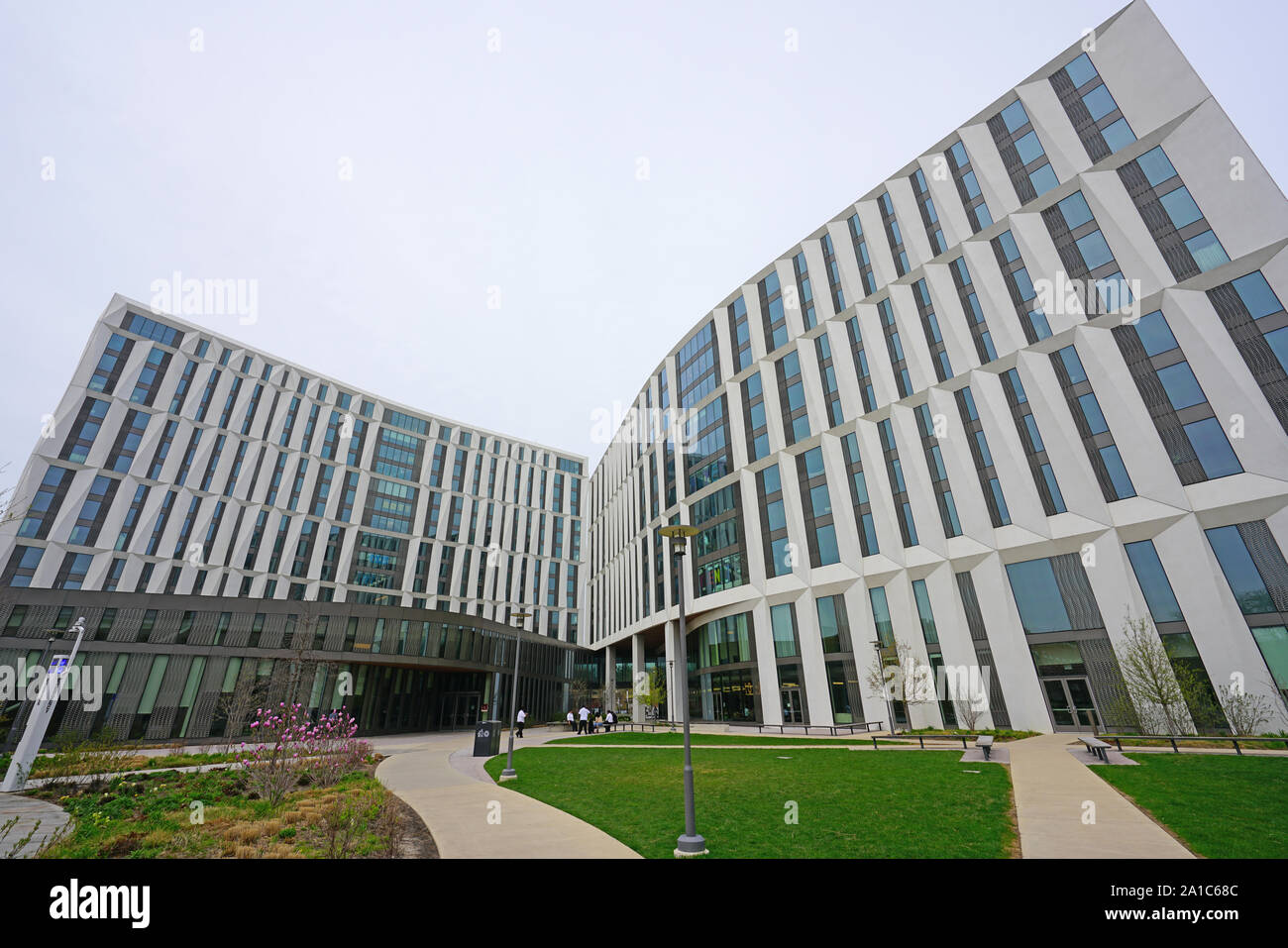 CHICAGO, IL -26 APR 2019- View of the Gothic campus of the University ...