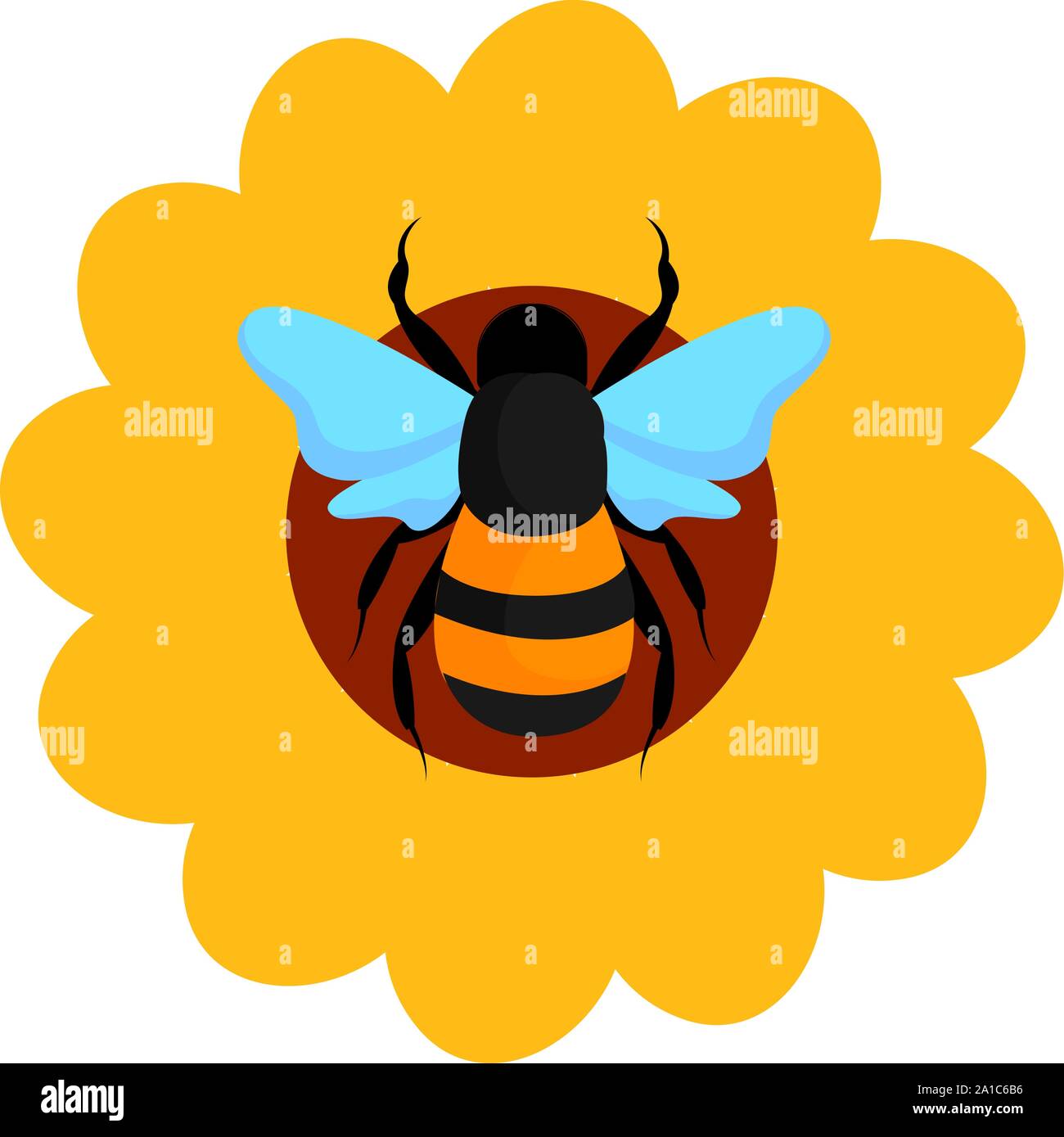 Bee on flower and hive Cut Out Stock Images & Pictures - Alamy