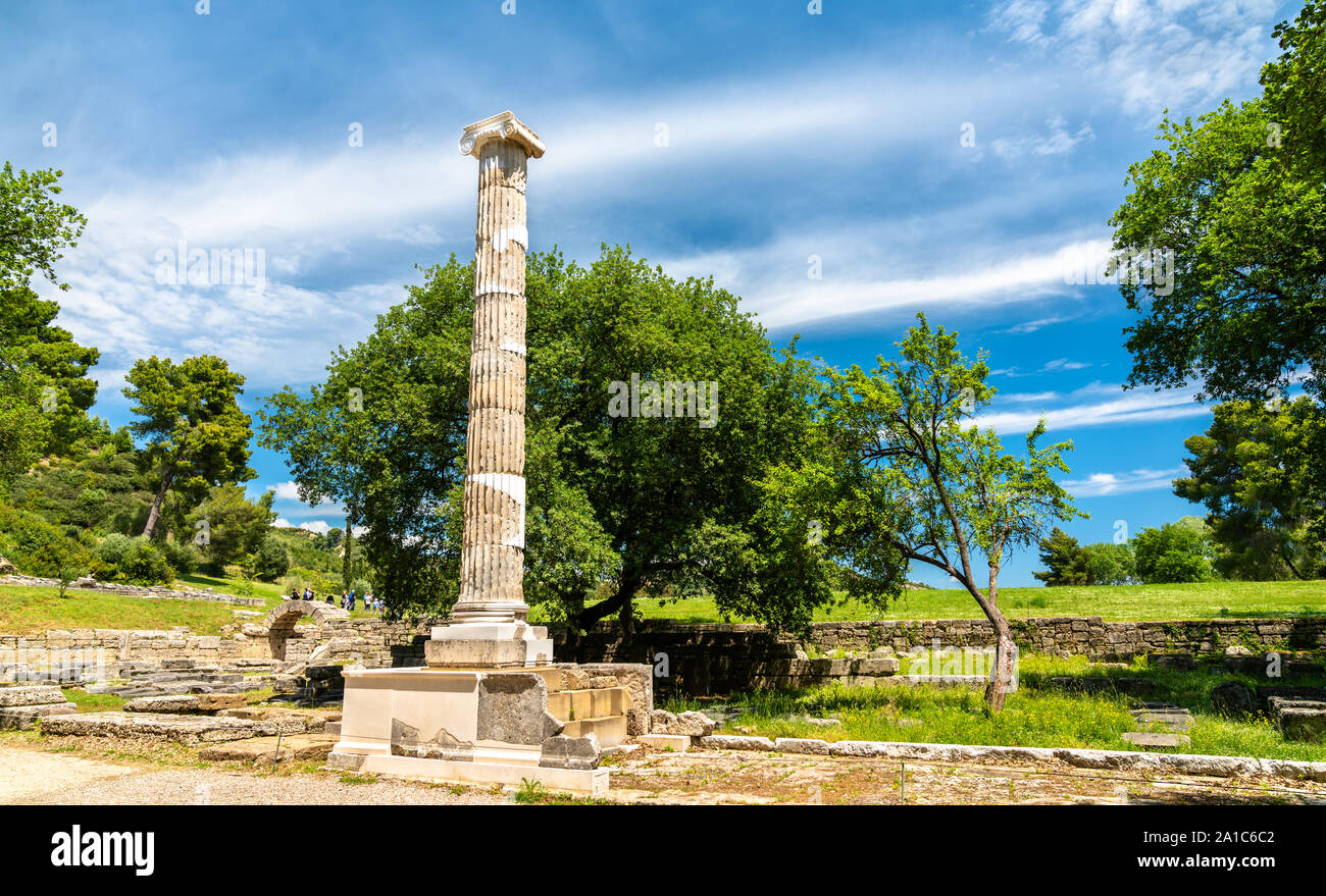 Archaeological Site of Olympia in Greece Stock Photo - Alamy