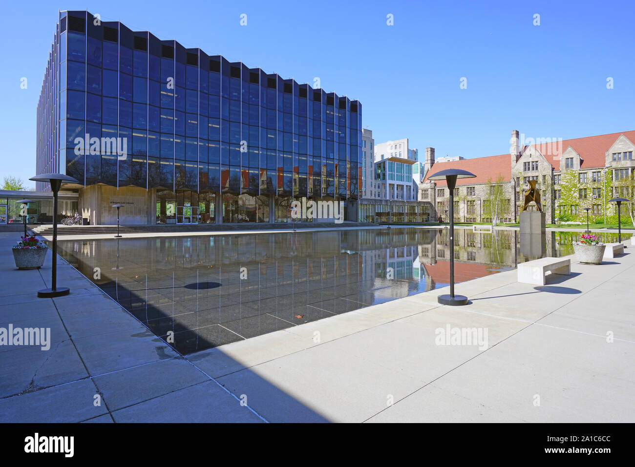 CHICAGO, IL -26 APR 2019- View of the Gothic campus of the University ...