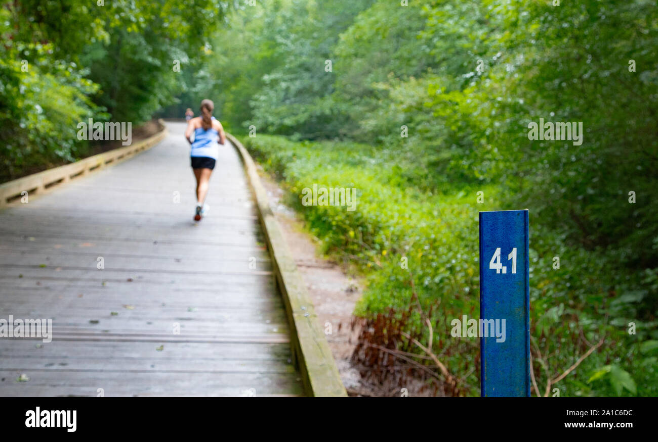 Running and Fitness Trail in Alpharetta, Georgia Stock Photo - Alamy